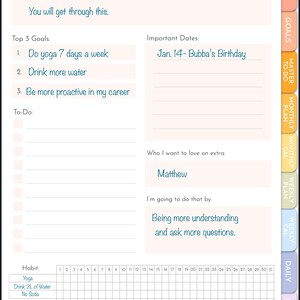 Customizable Boho Rainbow Digital Teacher Planner Undated Portrait ...