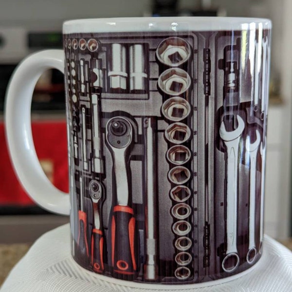 11 Oz Mug Sublimation Design, Tool Box, Mechanic, Mug Wrap, Sublimation ...