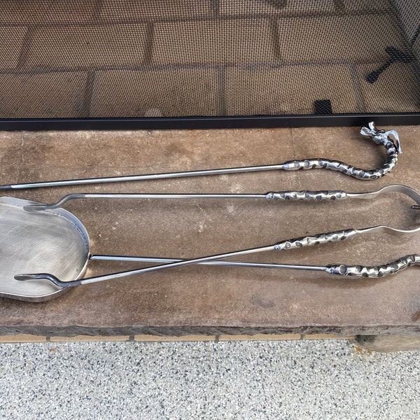 Stainless Steel Charcoal Grill Rake, BBQ Fire Rake Anchor Chain Design ...