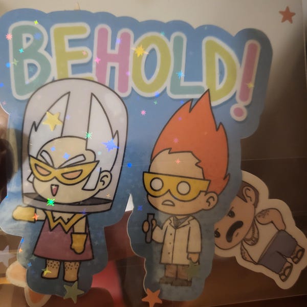 Dr. Weird and Steve ATHF Vinyl Sticker | Holographic - Etsy