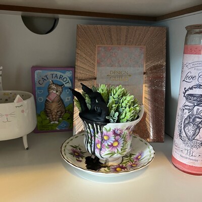 Blue Flower Demon Teacup - Etsy