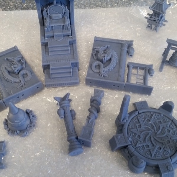 Temple Statues, Columns, Shrines Terrain: 28/32/38mm Fantasy RPG Mini ...