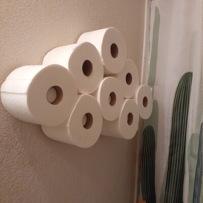 Wave Toilet Paper Holder Toilet Tissue Shelf Wall Rack Bathroom Tissue ...