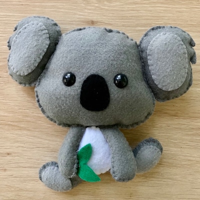 Felt Koala Pattern PDF Koala Plush Australian Animals Pattern Koala ...