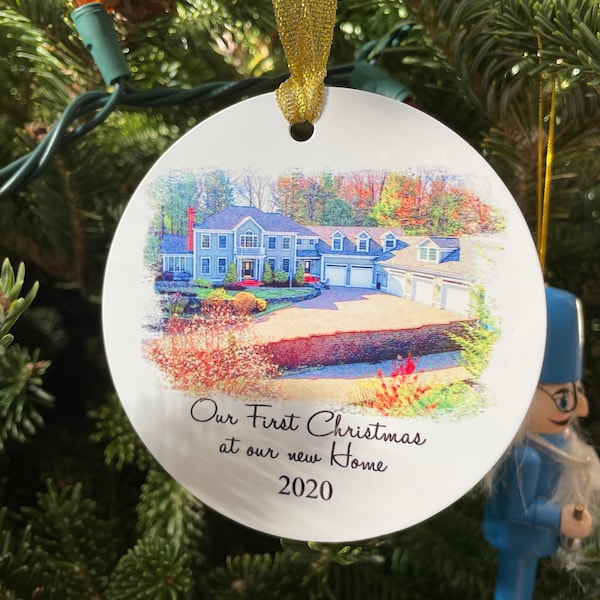 Custom House Ornament, Our First Christmas at Our New Home 2025, New ...