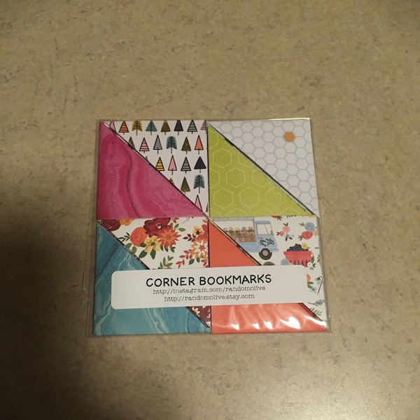 Corner Bookmarks, Paper Corner Bookmarks, Folded Corner Bookmarks ...