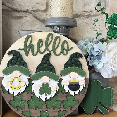 Daisy Hello Spring Door Hanger Svg Floral Umbrella Welcome Sign Svg ...