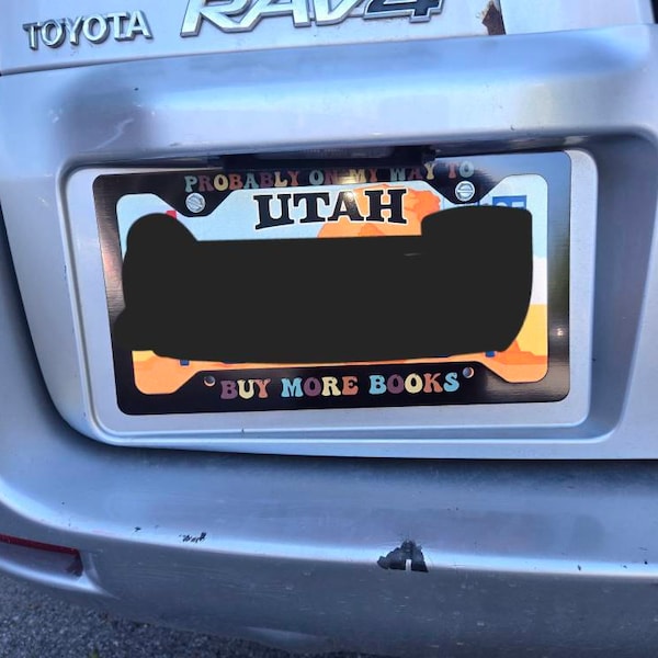 Book Lover License Plate Frame: Funny Bookish Car Accessories - Etsy