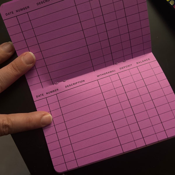 CHECKBOOK Register Traveler's Notebook Insert - Choice of 23 Colors and ...