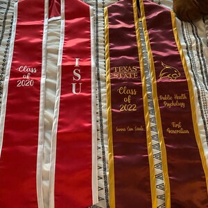 Custom Embroidered Sash With Trim | Etsy