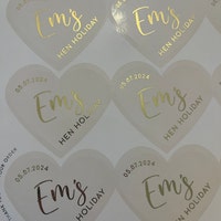 Elegant NAME and AGE BIRTHDAY Hand Foiled Stickers - Etsy UK