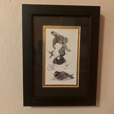 Art Print pigeon Stack 4x6 Pigeon Dove Cute Bird Illustration - Etsy