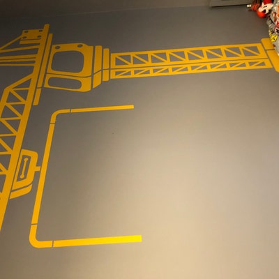 Crane Lift Hoist Derrick Wall Sticker Personalisation Bedroom Shelfs ...