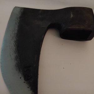 Forged Handmade Viking Style Steel Sickle Blade Blank Axe Head Throwing ...