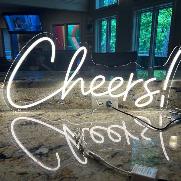 Cheers Neon Sign, Wedding Neon Sign, Bar Sign, Custom Neon Sign, Bar ...
