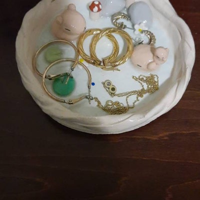 Capybara Handmade Jewelry Trinket Dish, Aesthetic Room Decor - Etsy