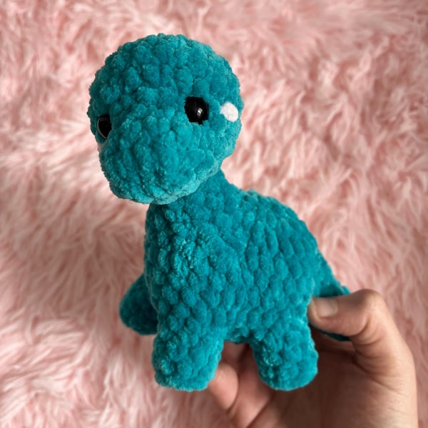 Mama & Mini Brontosaurus Crochet Pattern – Low Sew Dinosaur Amigurumi ...