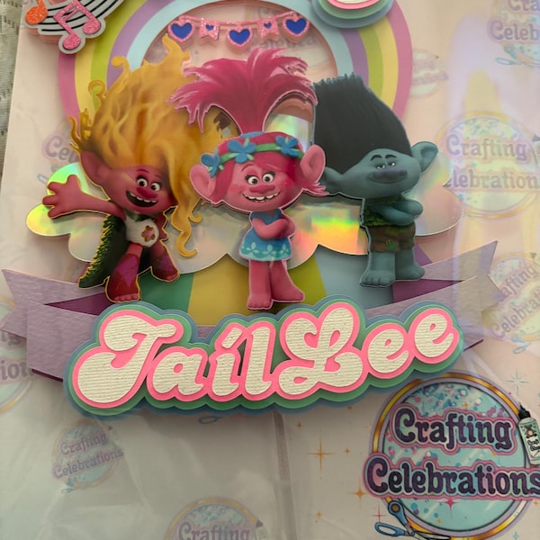 Personalized Trolls Cake Topper: Poppy Birthday Party Decor - Etsy