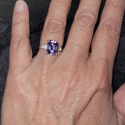 Alexandrite Ring, Lab Created Alexandrite Ring, 925 Sterling Silver ...