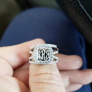 Monogram Ring - Etsy