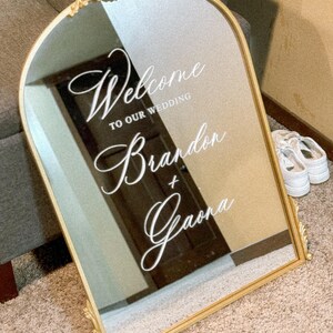 Custom Wedding Sign Vinyl Decal Large Welcome Decal for Engagement ...