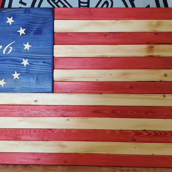 Betsy Ross Flag Stencil | 1776 Stencil | Patriotic USA Stencil | United ...