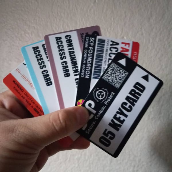 SCP Key Cards – Class D Collection (5-card Pack) - Etsy