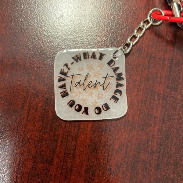 Smooth Operator Name Tag Carlos Sainz Ferrari Plastic Keychain Charm F1 ...