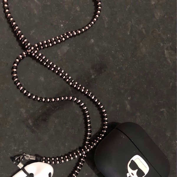 Customizable Mask/ AirPod Chain With Gem Bead. Please Specify Gem Bead ...