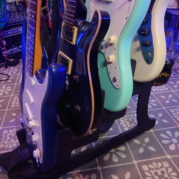 Double Decker Ukulele + Guitar Stand, Customisable for Two / 2 Ukes ...