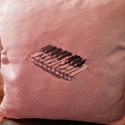 Piano Keyboard Embroidery, Musical Instrument Machine Embroidery Design ...