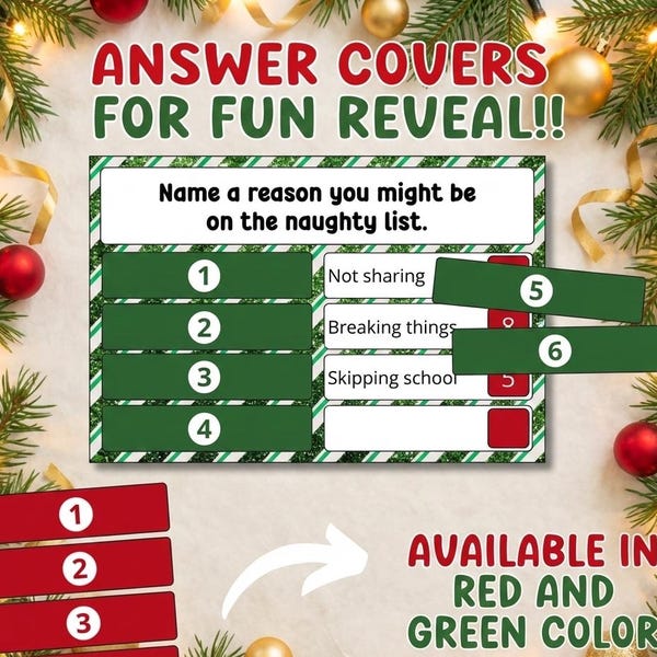 Christmas Family Feud | Printable Christmas Party Game | Christmas ...
