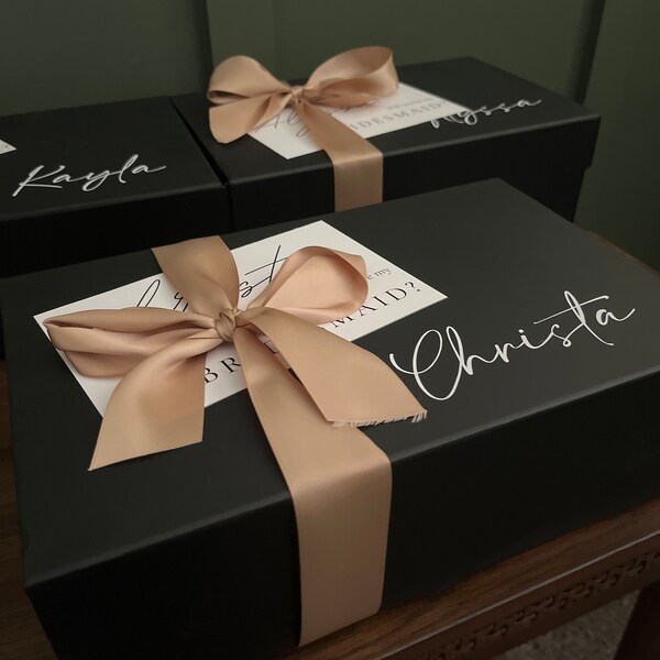 Bridesmaid Proposal Boxes- Custom Gift Boxes With Names- Will You Be My Bridesmaid Boxes ...