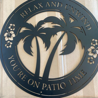 Personalized Tropical Patio or Pool Sign, Custom Tropical Sign - Etsy