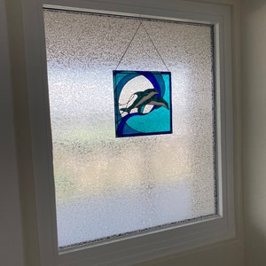 Ocean Wave Stained Glass Window Cling - Etsy