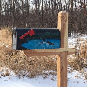 Hand Painted Mailbox Loon Mailbox Original Art Mothers Day | Etsy