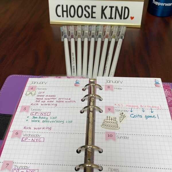 PRINTABLE HP Classic Printable Happy Planner Inserts Yearly Sheet Blank ...