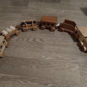 Custom Handmade Wooden Train Set - Etsy
