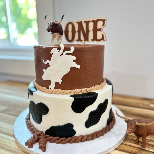 My First Rodeo, First Rodeo Cake Topper, Western First Birthday, Cowboy ...