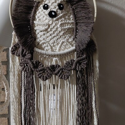 Tutorial PDF for Macrame Hedgehog Pattern Step by Step Forest Animal Guide DIY Autumn Decoration ...