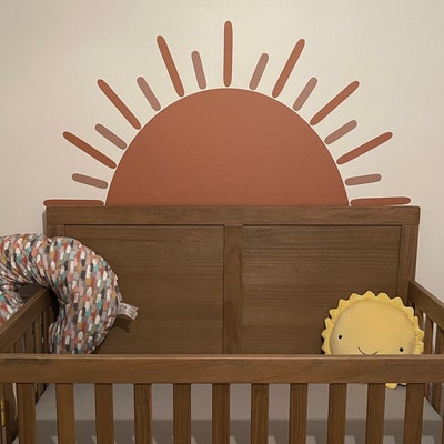 Sun Decal Boho Sun Water Wall Sticker Decal Peel and Stick - Etsy