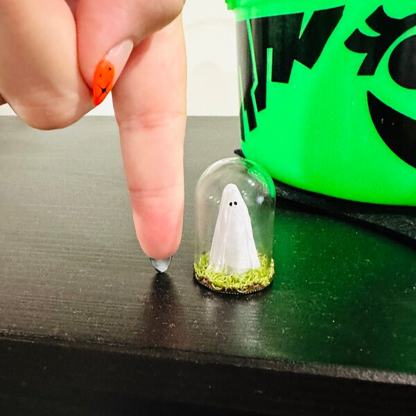 Adopt a Ghost - Friendly Spirit in a Cloche - Handmade Halloween Tiny ...