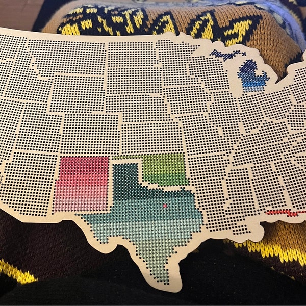 Stitchable Wooden US State Map | Cross Stitch & Embroidery United ...