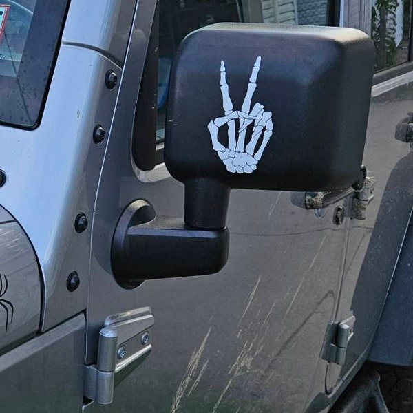Skeleton Wave, Side Mirror Decal, Wave Dammit, Skeleton Peace Hand ...