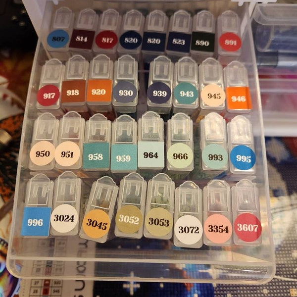 Small DMC Diamond Painting Labels Color Coordinated DMC Stickers 0.5 ...