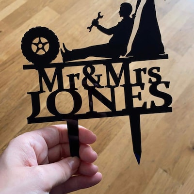 Mechanic Cake Topper for Wedding,car Mechanic Cake Topper,wedding Cake ...