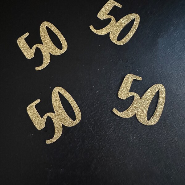 50th Birthday Confetti | 50th Birthday Decorations | 50 Confetti | 50 ...