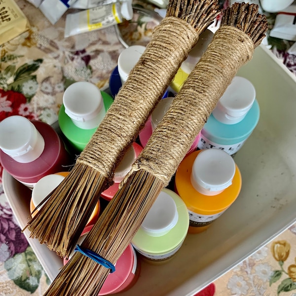 Pine Needle Hand Brooms (broom, Painting Texture) - Etsy