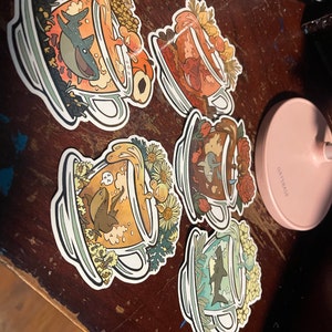 Tea Sharks Sticker Set - Etsy