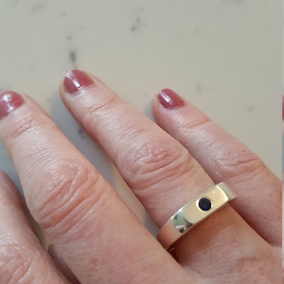 Simple Blue Sapphire Ring in Sterling Silver Blue Sapphire Ring ...